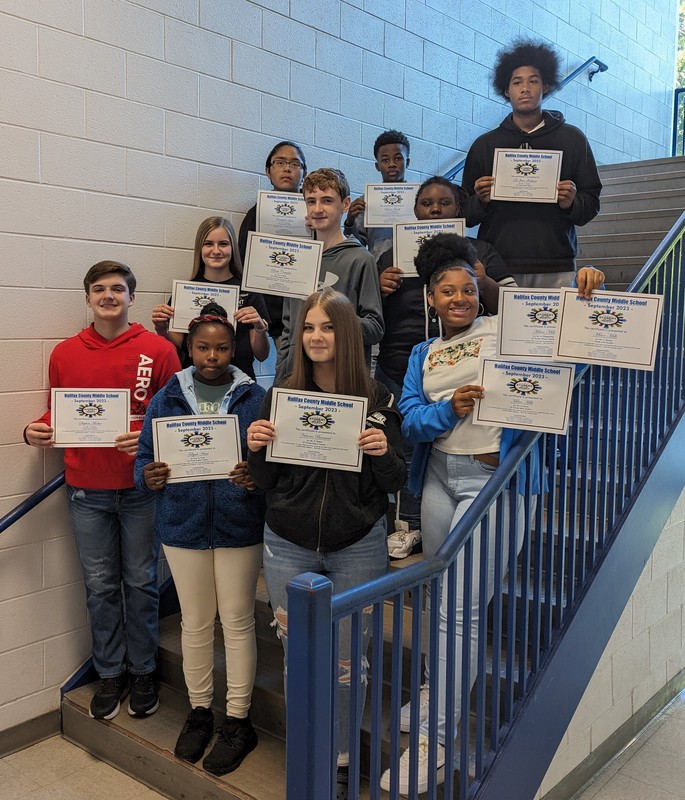HCMS September 2023 Students of the Month | Halifax County Middle School